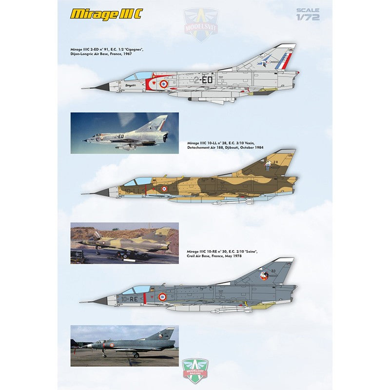 1/72 Interceptor para todo tipo de clima Mirage IIIC